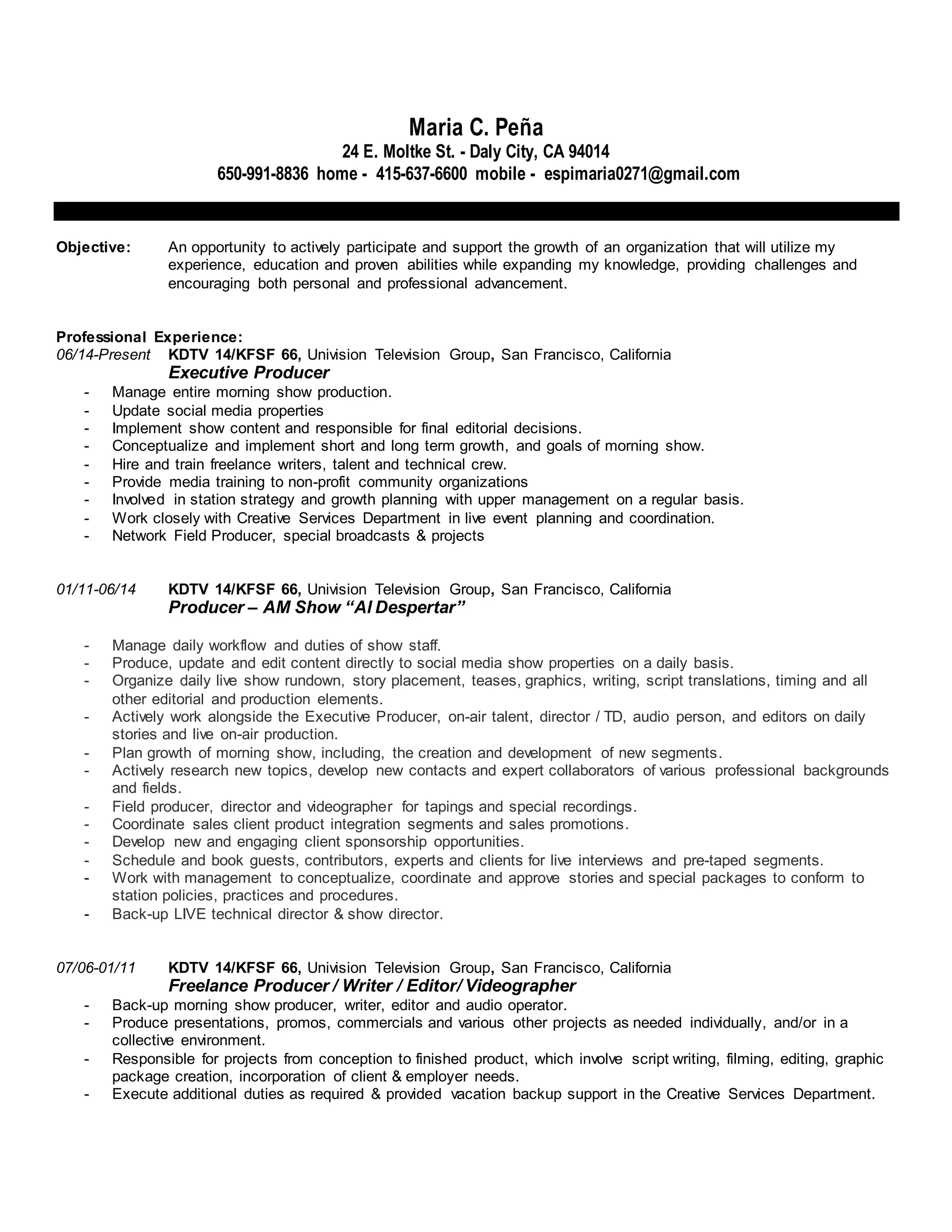 Maria Peña Resume | DOCX
