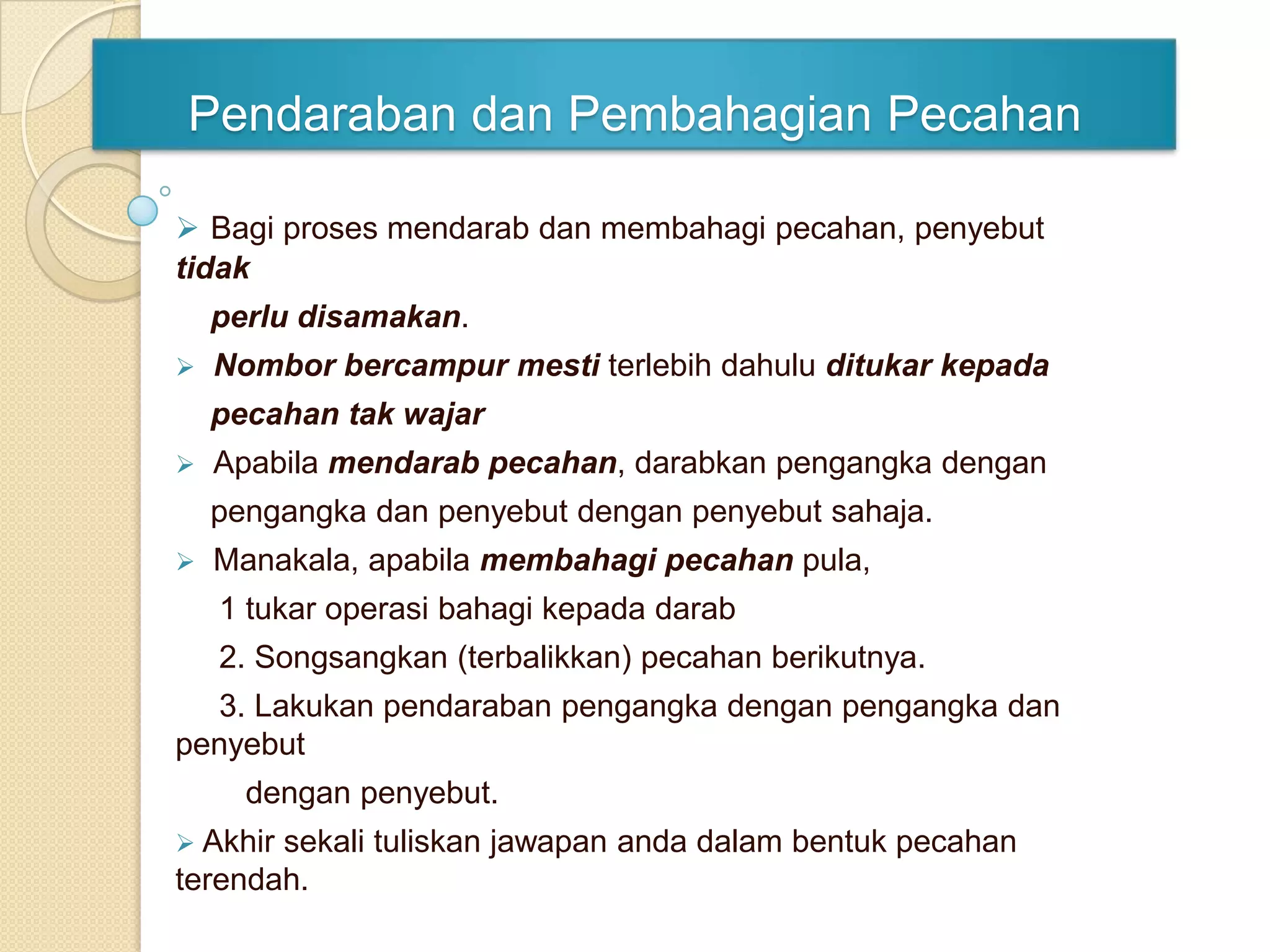 darab dan bahagi pecahan | PPTX