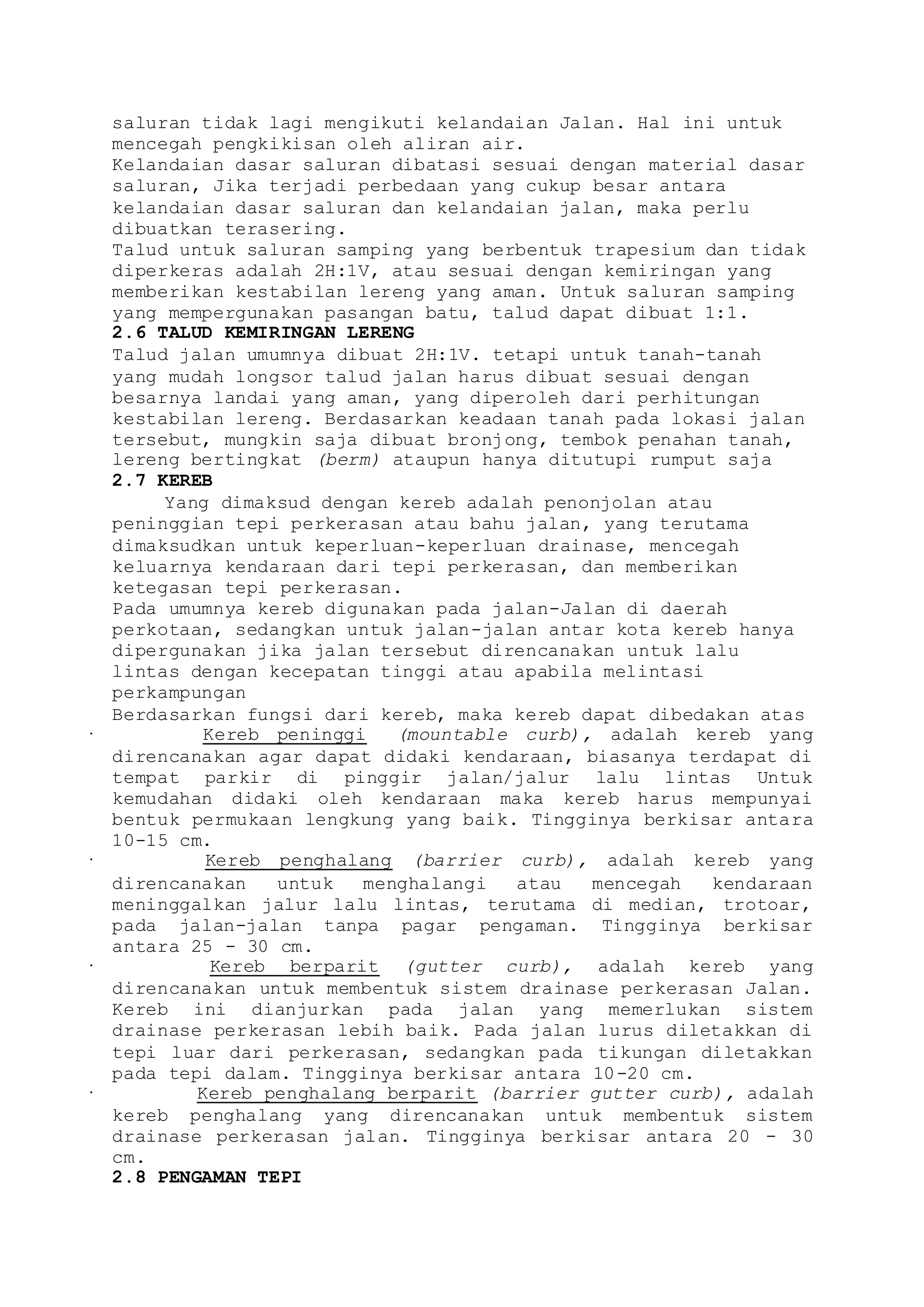 Penampang melintang jalan | DOCX
