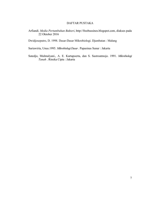 Penanaman bakteri pada nutrien agar miring | PDF