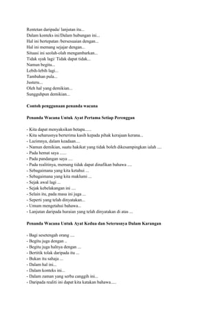 Penanda wacana | PDF