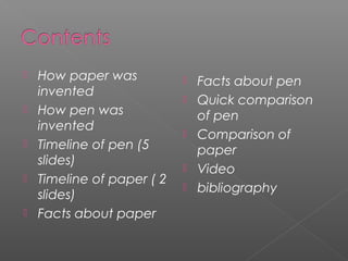 Pen and paper is all about the ancient pen and paper and how it has ...