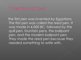 Pen and paper is all about the ancient pen and paper and how it has ...
