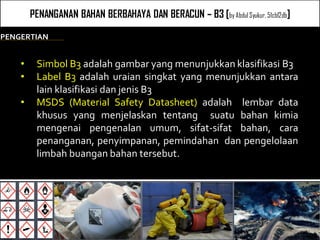 Penanganan Bahan Berbahaya dan Beracun - B3 Handling | PDF