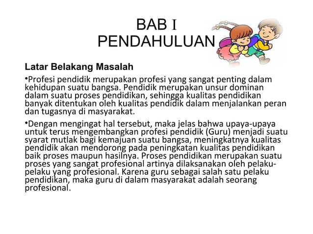 Penanganan dan upaya pengembangan profesi pendidik paud | PPT