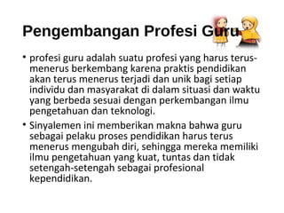 Penanganan dan upaya pengembangan profesi pendidik paud | PPT