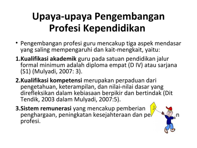 Penanganan dan upaya pengembangan profesi pendidik paud | PPT