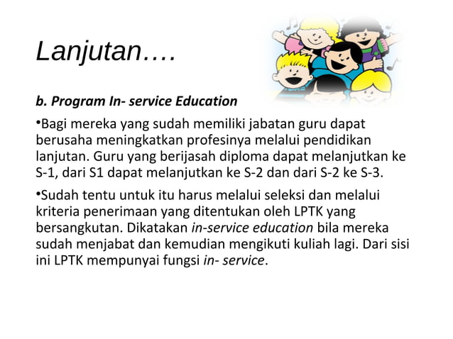 Penanganan dan upaya pengembangan profesi pendidik paud | PPT