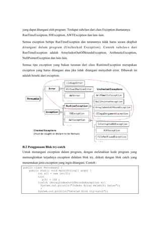 Penanganan kesalahan menangkap exception | PDF