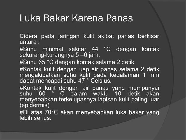 Penanganan luka bakar | PPT