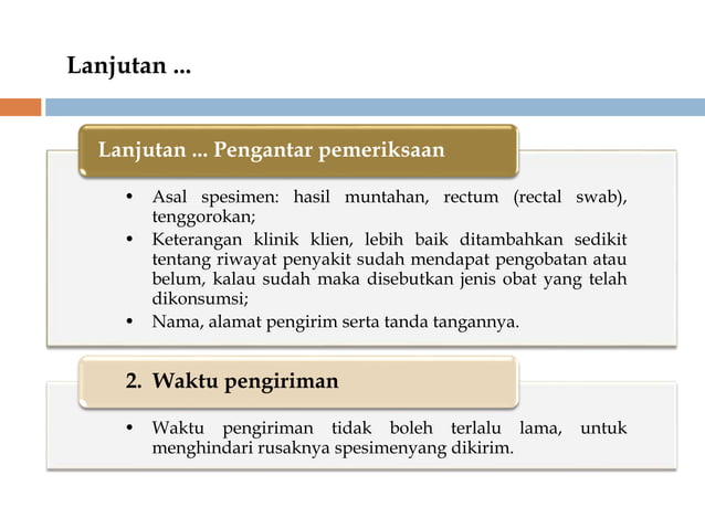 Penanganan, penyimpanan, dan pemusnahan sampel | PPTX