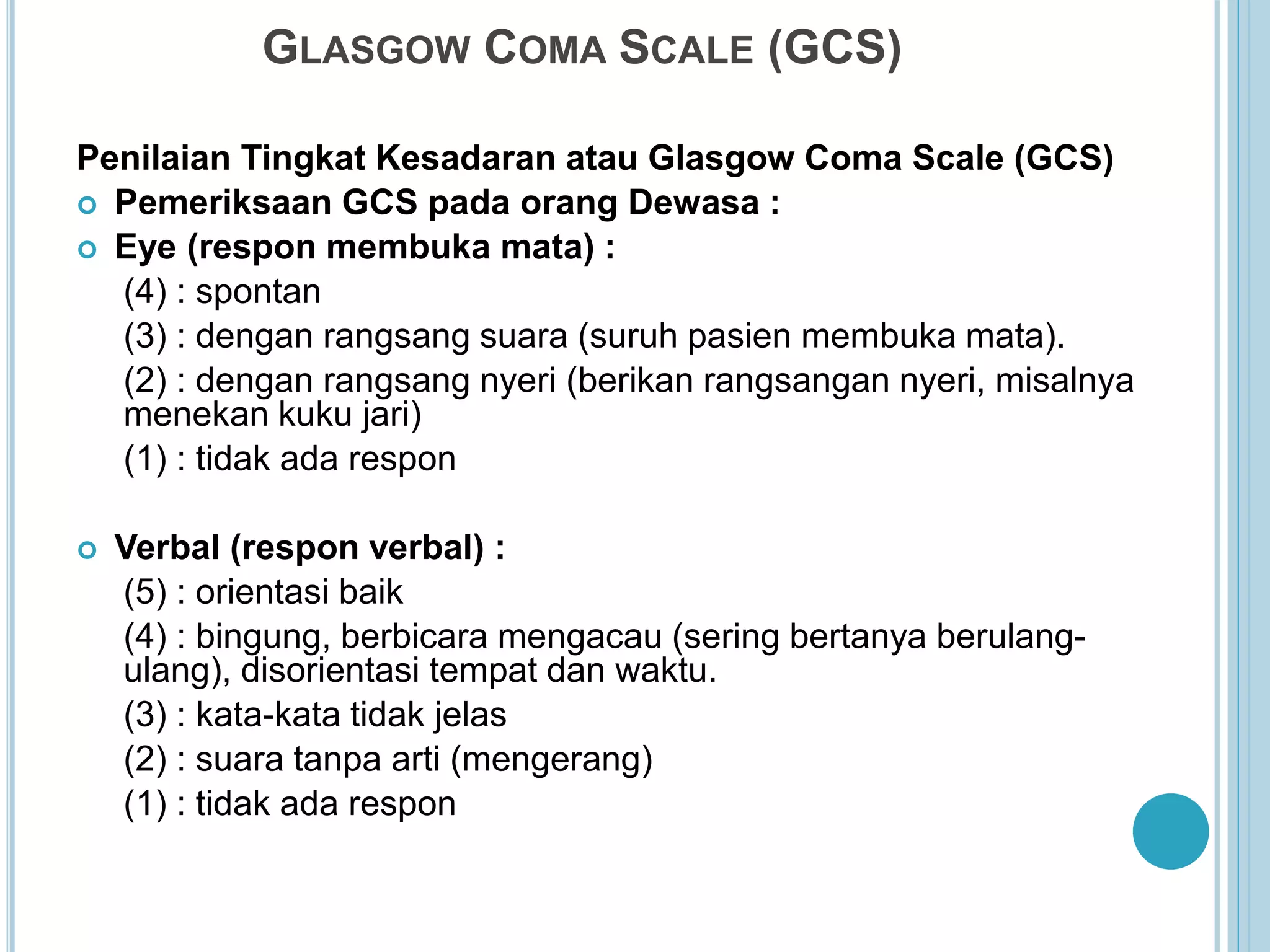 PENANGANAN PERTAMA PADA ANAK,ORANG DEWASA TENGGELAM & Glasgow Coma Scale (GCS).pptx
