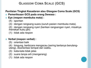PENANGANAN PERTAMA PADA ANAK,ORANG DEWASA TENGGELAM & Glasgow Coma ...
