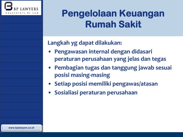 Penanganan terhadap fraud internal rumah sakit | PPT