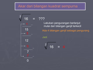 Penarikan akar dengan cara lain | PPT