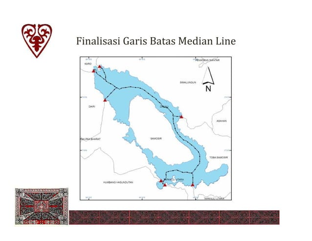 Penarikan garis batas daerah metode median line | PPT