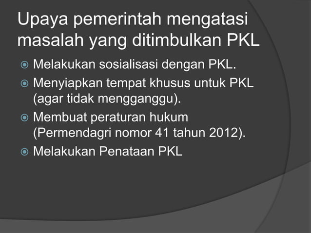 Penataan pedagang kaki lima | PPTX