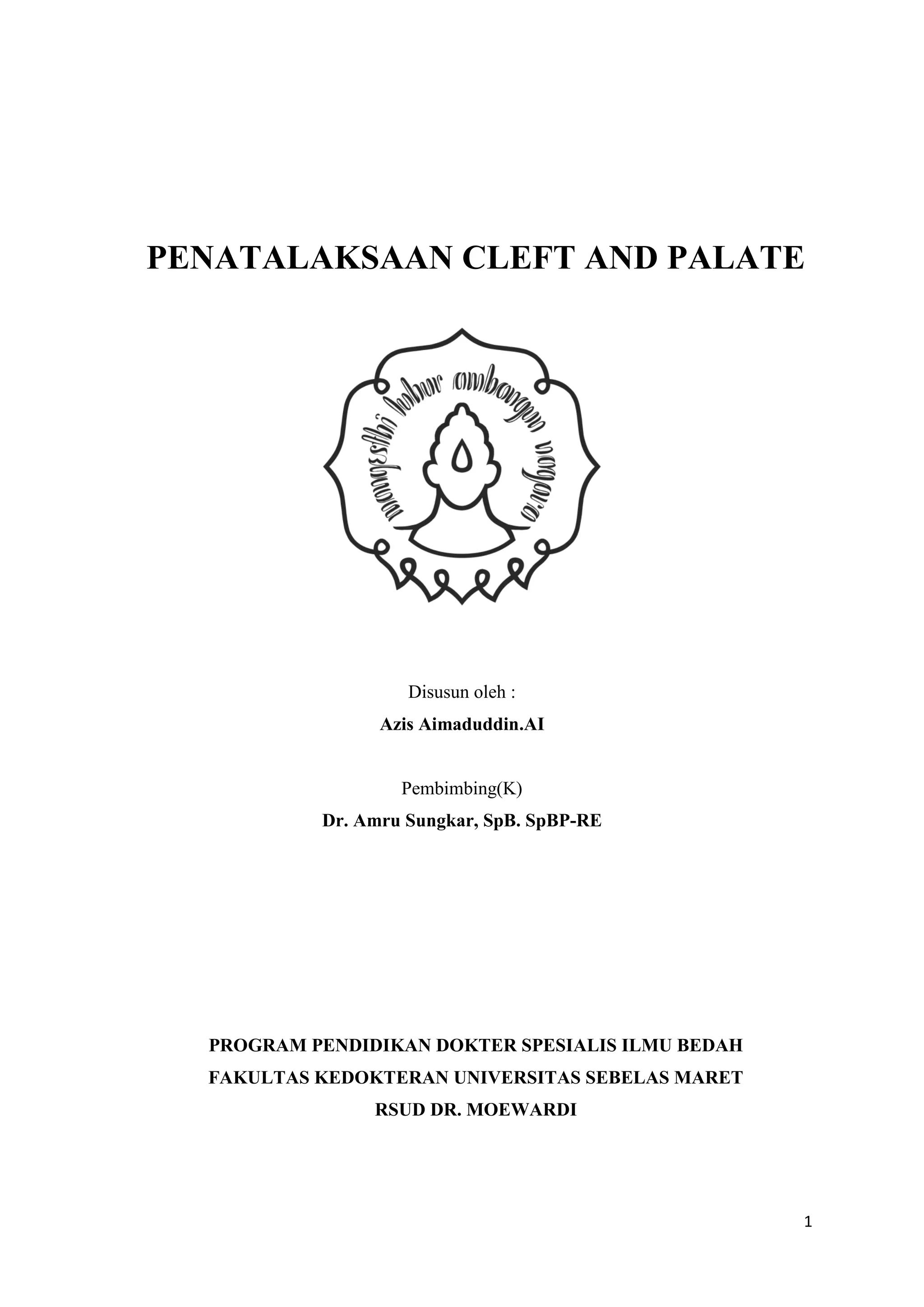 Penatalaksanaan cleft lip palate sumbing aai | PDF