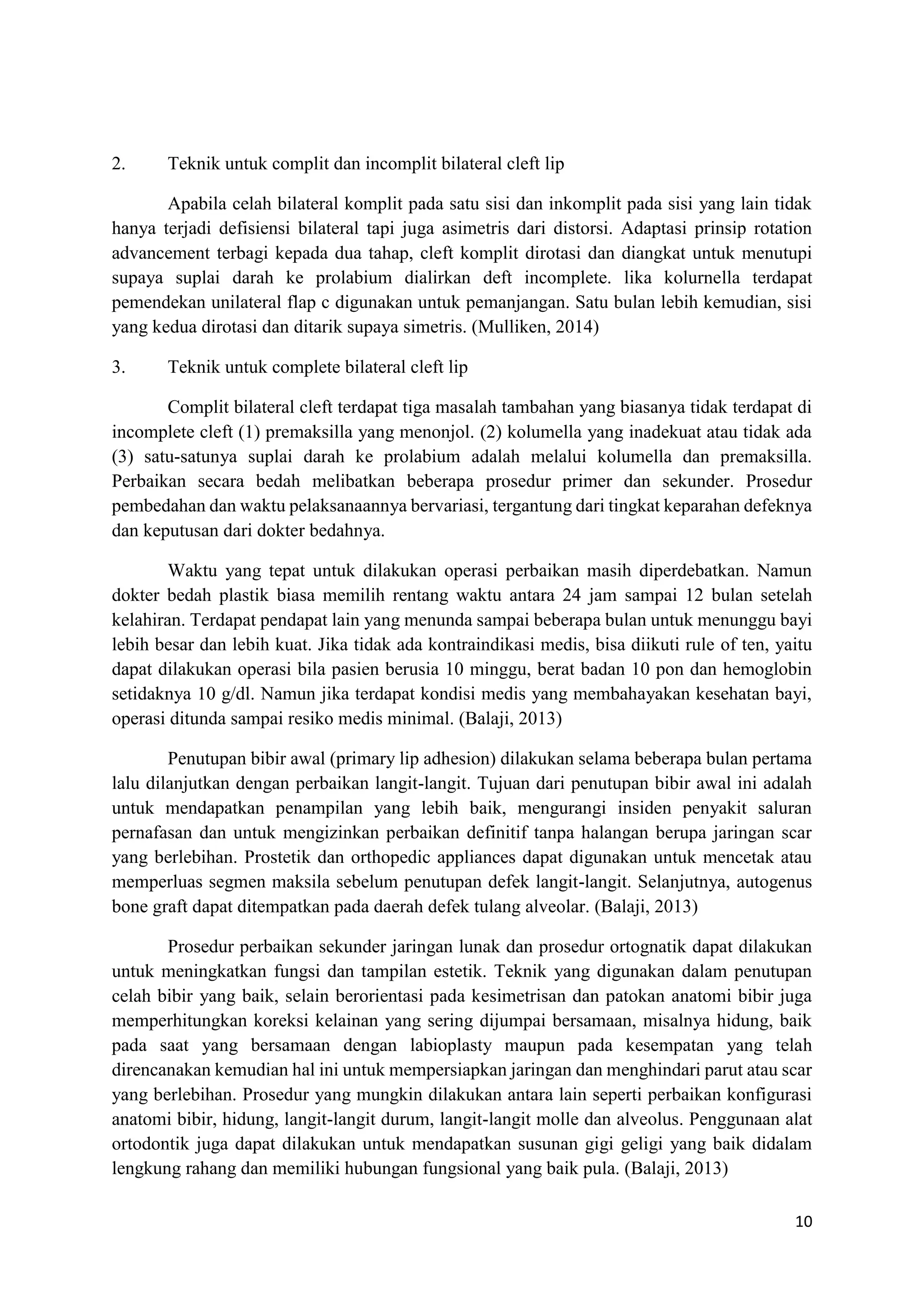 Penatalaksanaan cleft lip palate sumbing aai | PDF