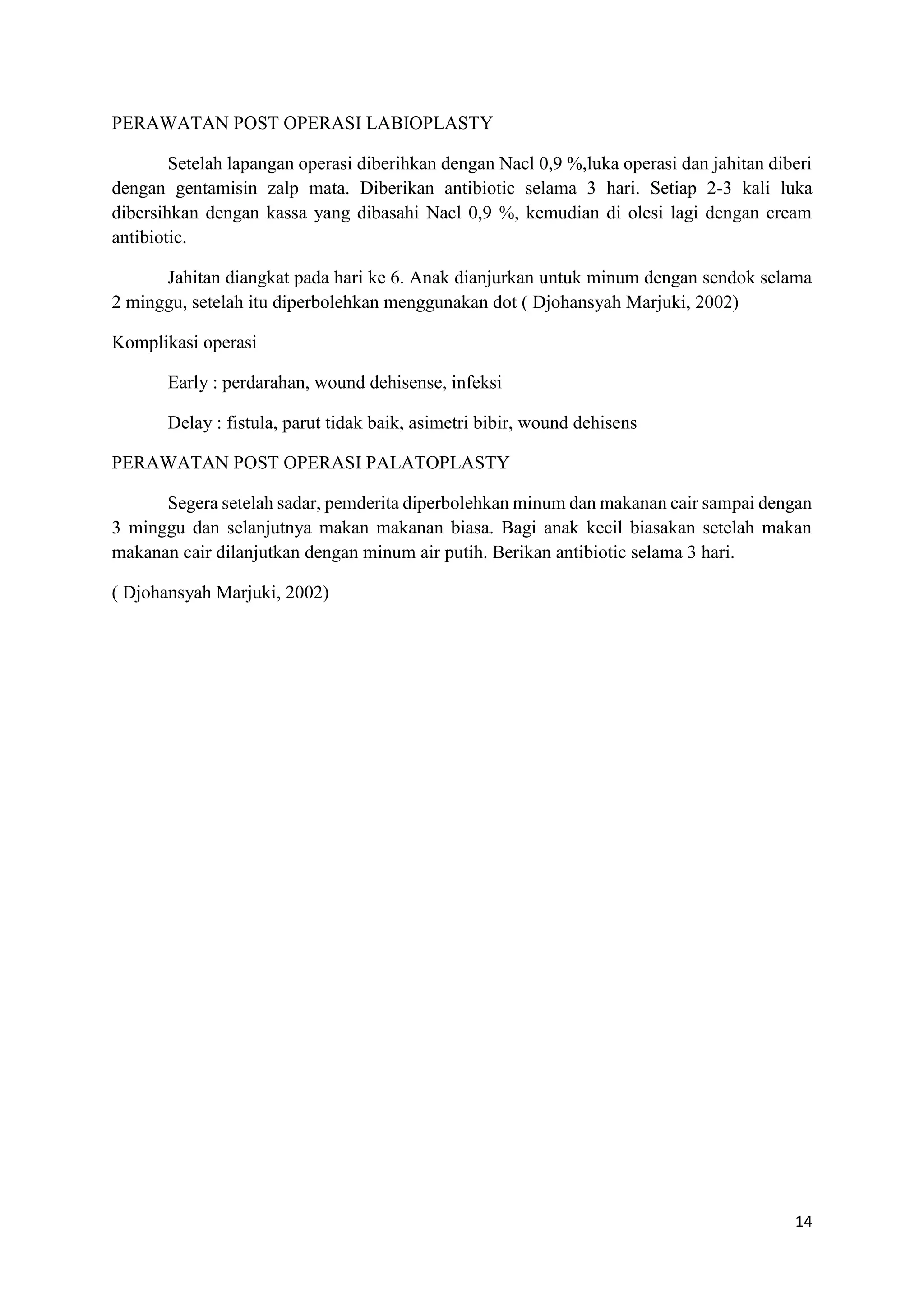 Penatalaksanaan cleft lip palate sumbing aai | PDF