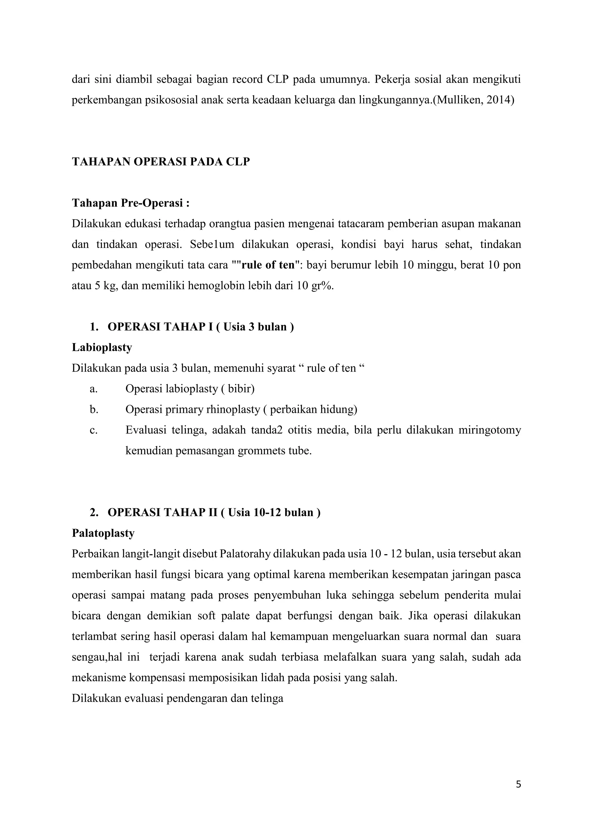 Penatalaksanaan cleft lip palate sumbing aai | PDF