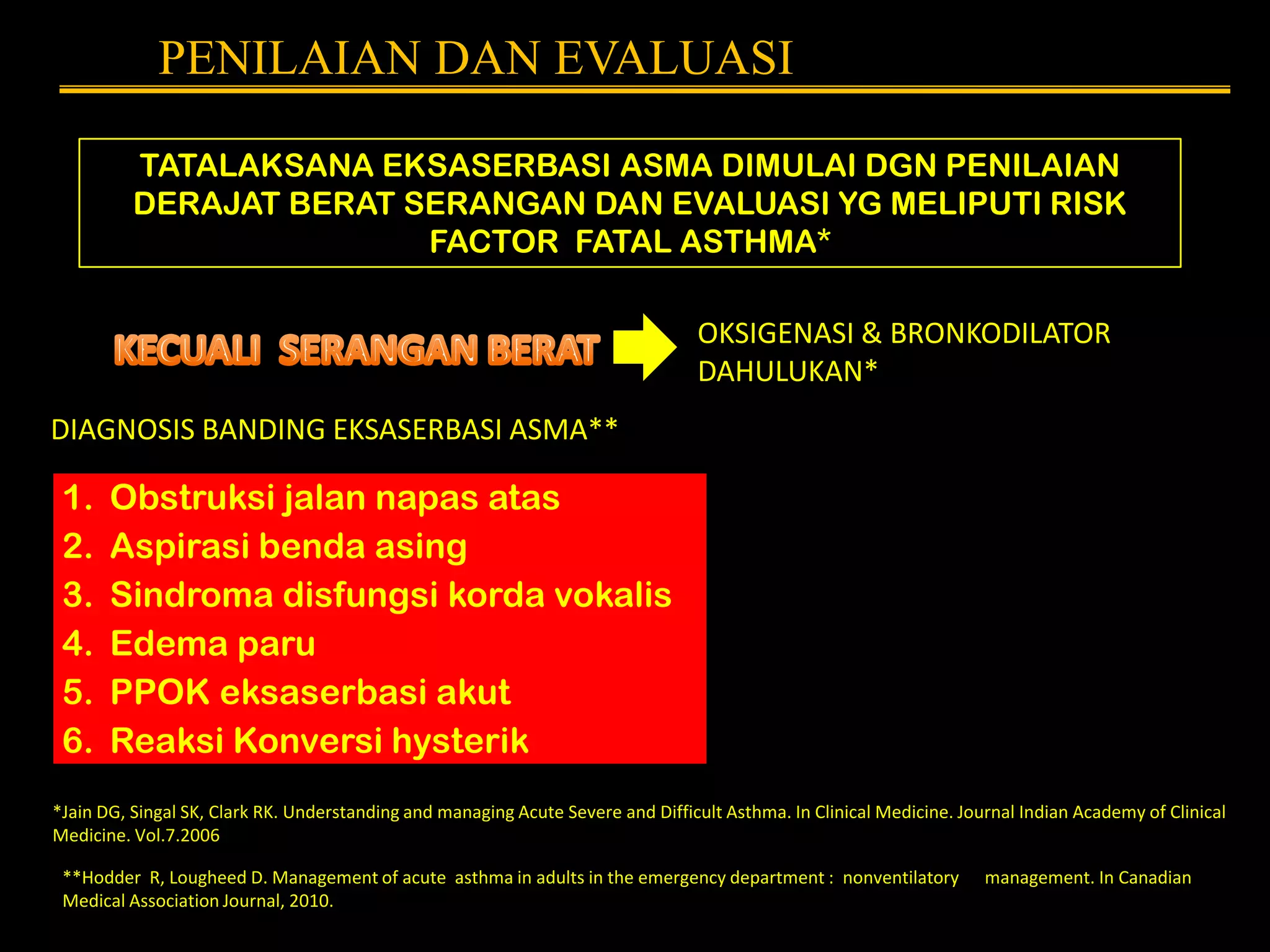 Penatalaksanaan eksaserbasi asma | PPTX