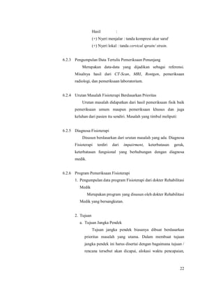 Penatalaksanaan fisioterapi pada kasus brakhialgia ec spondiloarthrosis ...