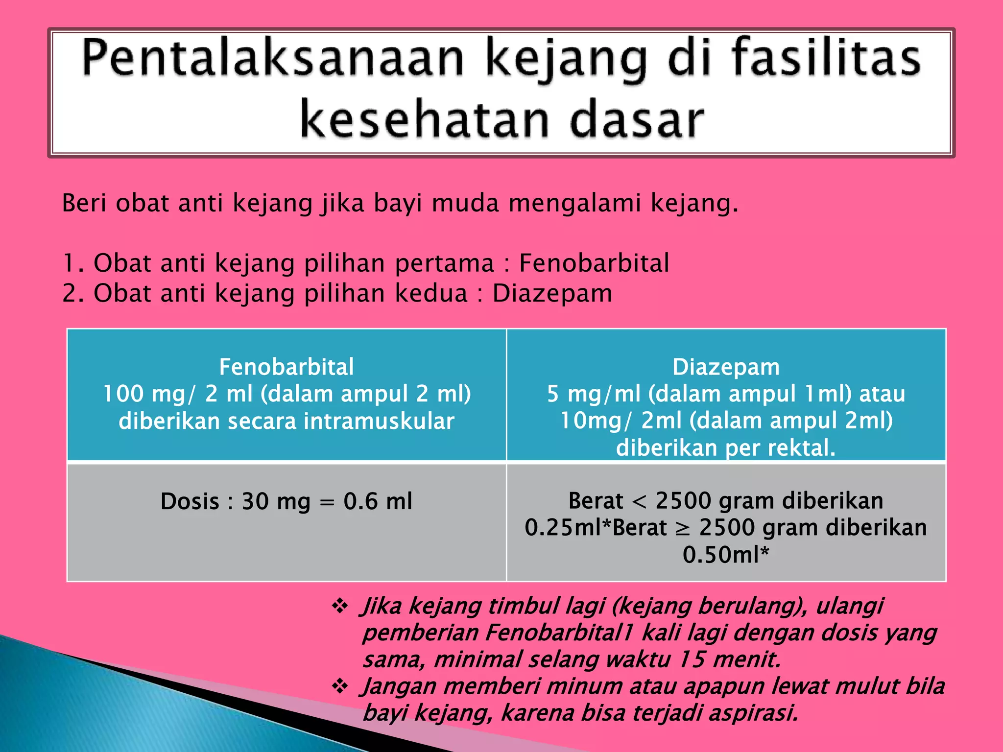 penatalaksanaan jenis dan sistem rujukan kejang | PPTX