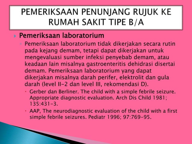 penatalaksanaan jenis dan sistem rujukan kejang | PPTX