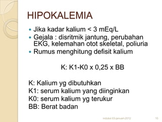 Penatalaksanaan keseimbangan cairan pasca operasi | PPTX