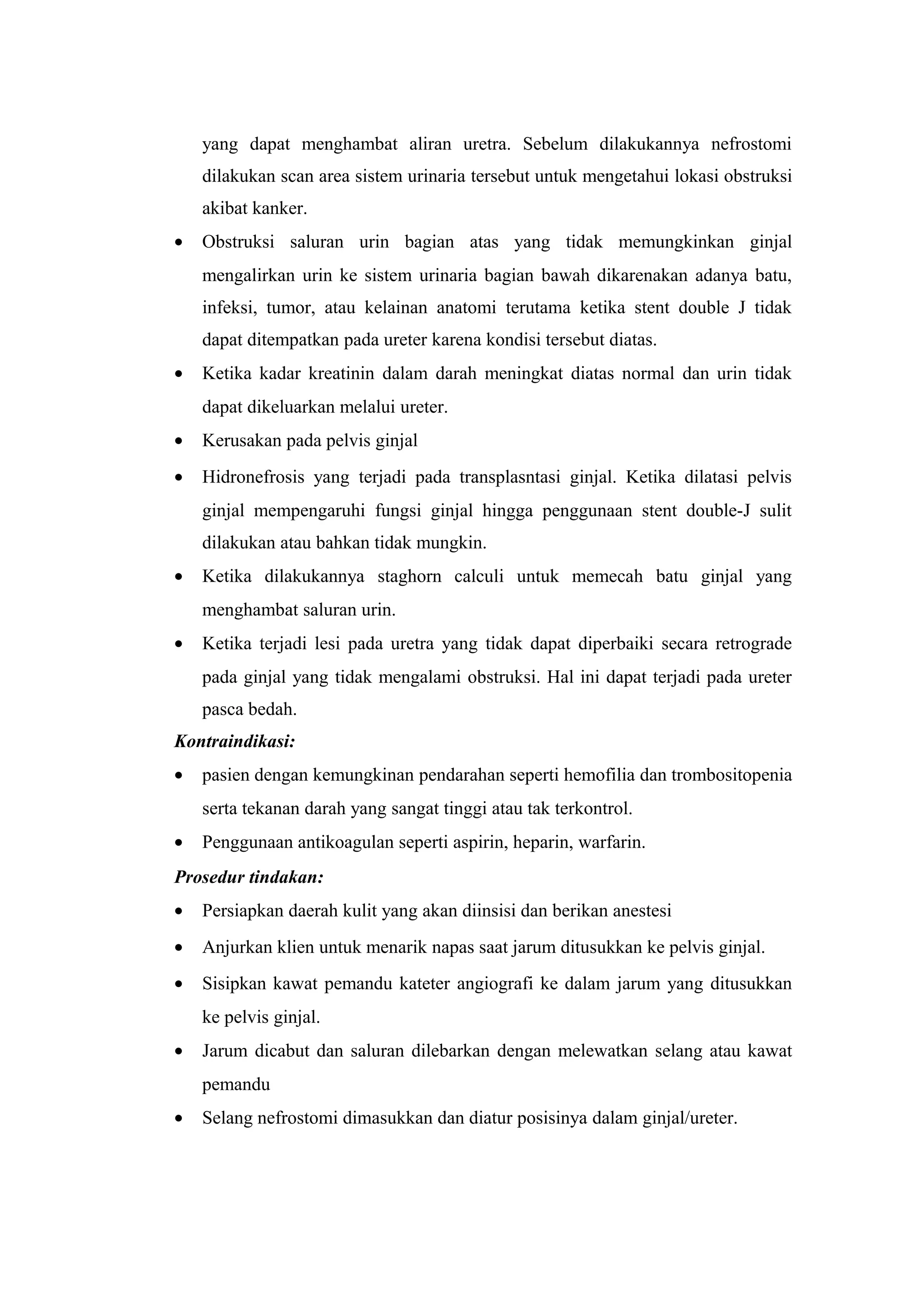 Penatalaksanaan medis hidronefrosis | DOC