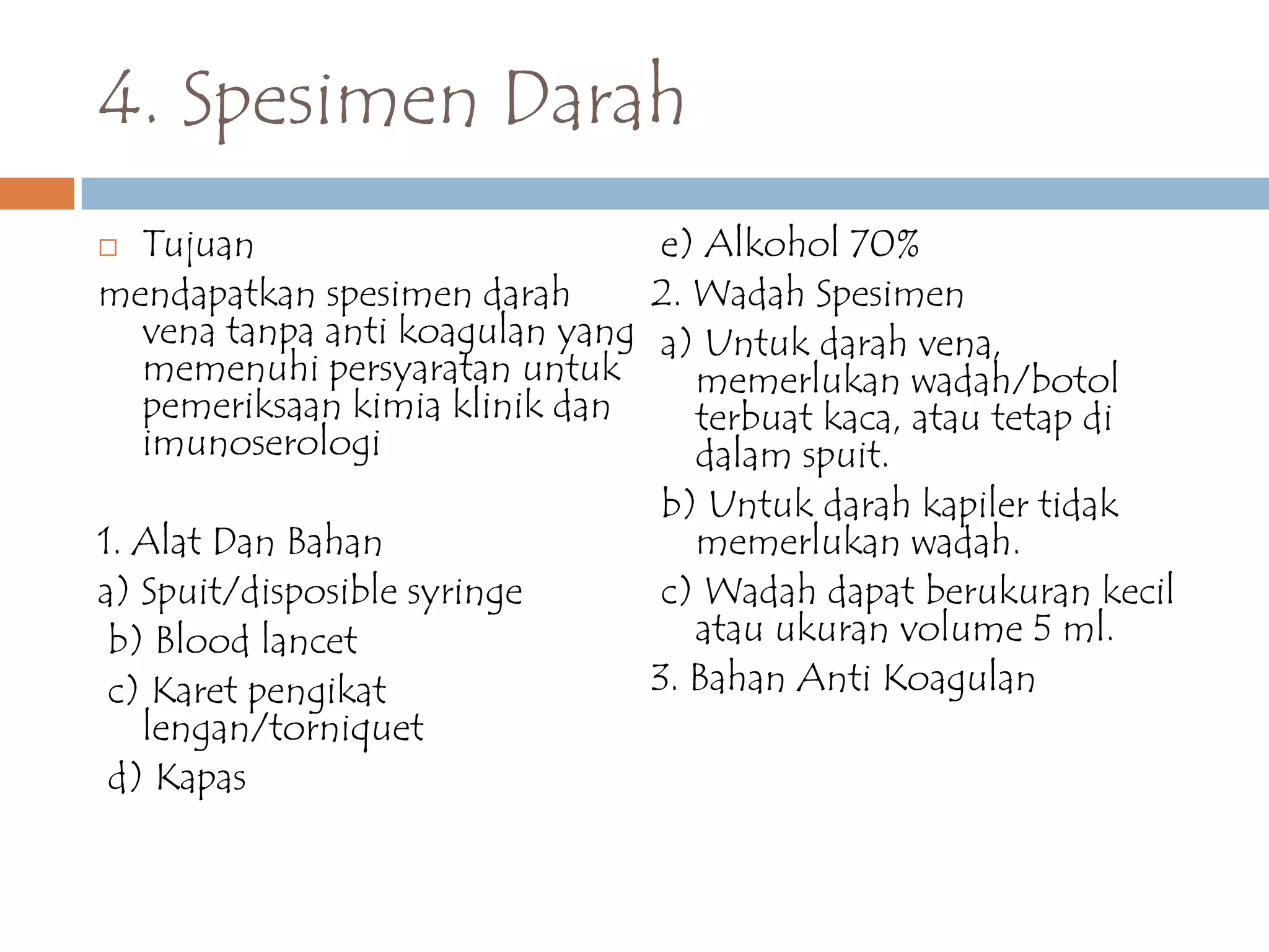 Penatalaksanaan spesimen | PPTX