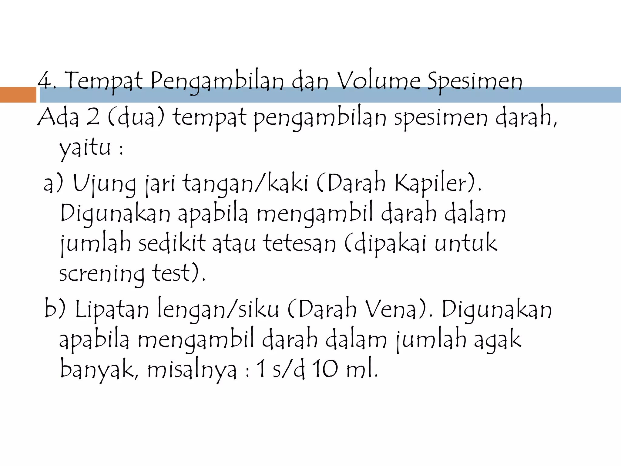Penatalaksanaan spesimen | PPTX