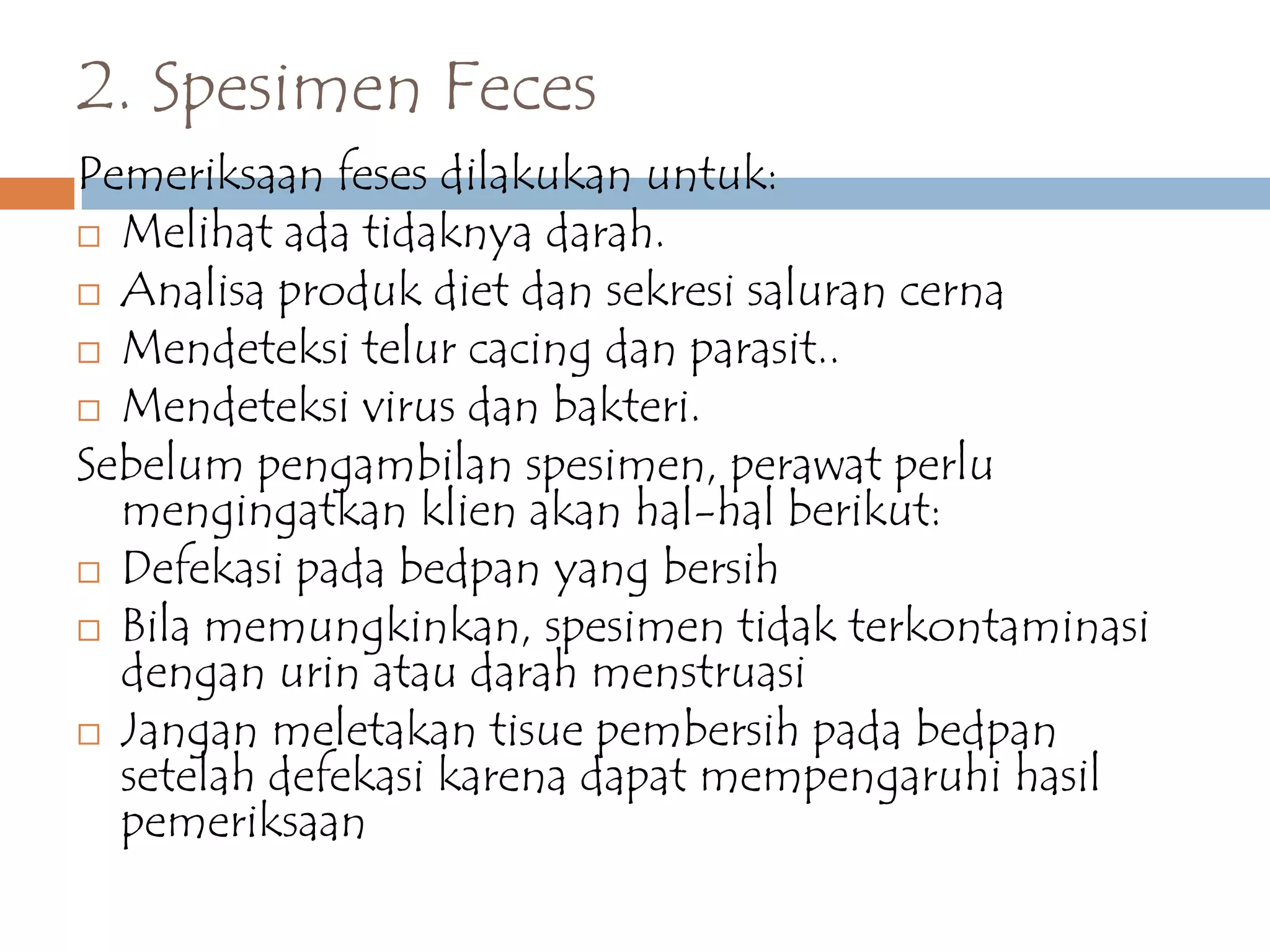 Penatalaksanaan spesimen | PPTX