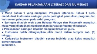 PENATARAN INTERVENSI LITERASI DAN NUMERASI | PPT