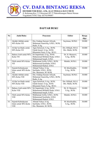 Penawaran Buku Agama Kurikulum Merdeka MTs Kelas 7 & 8 Th 2023.pdf
