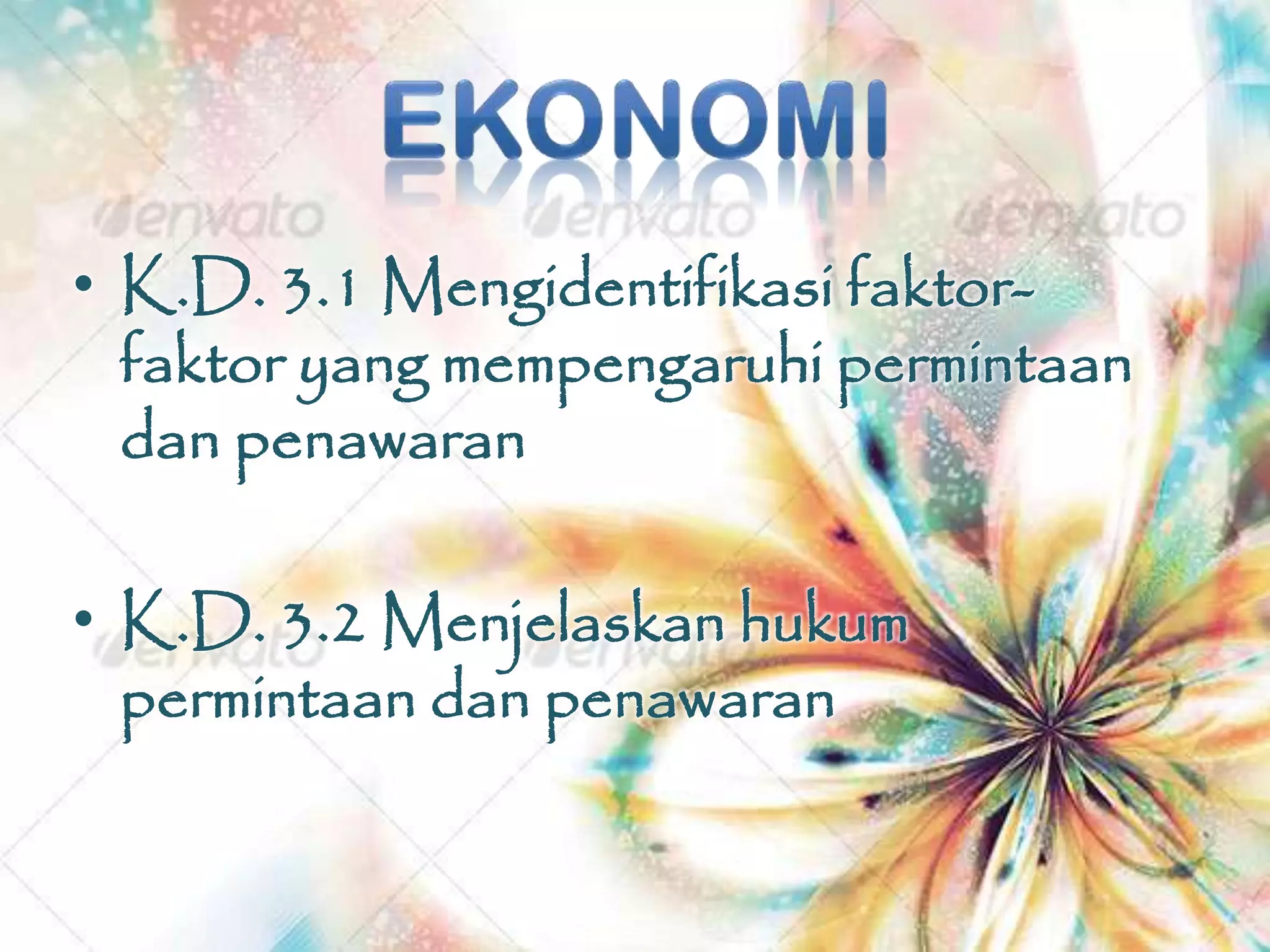 Penawaran dan permintaan Ekonomi Kelas X | PPTX