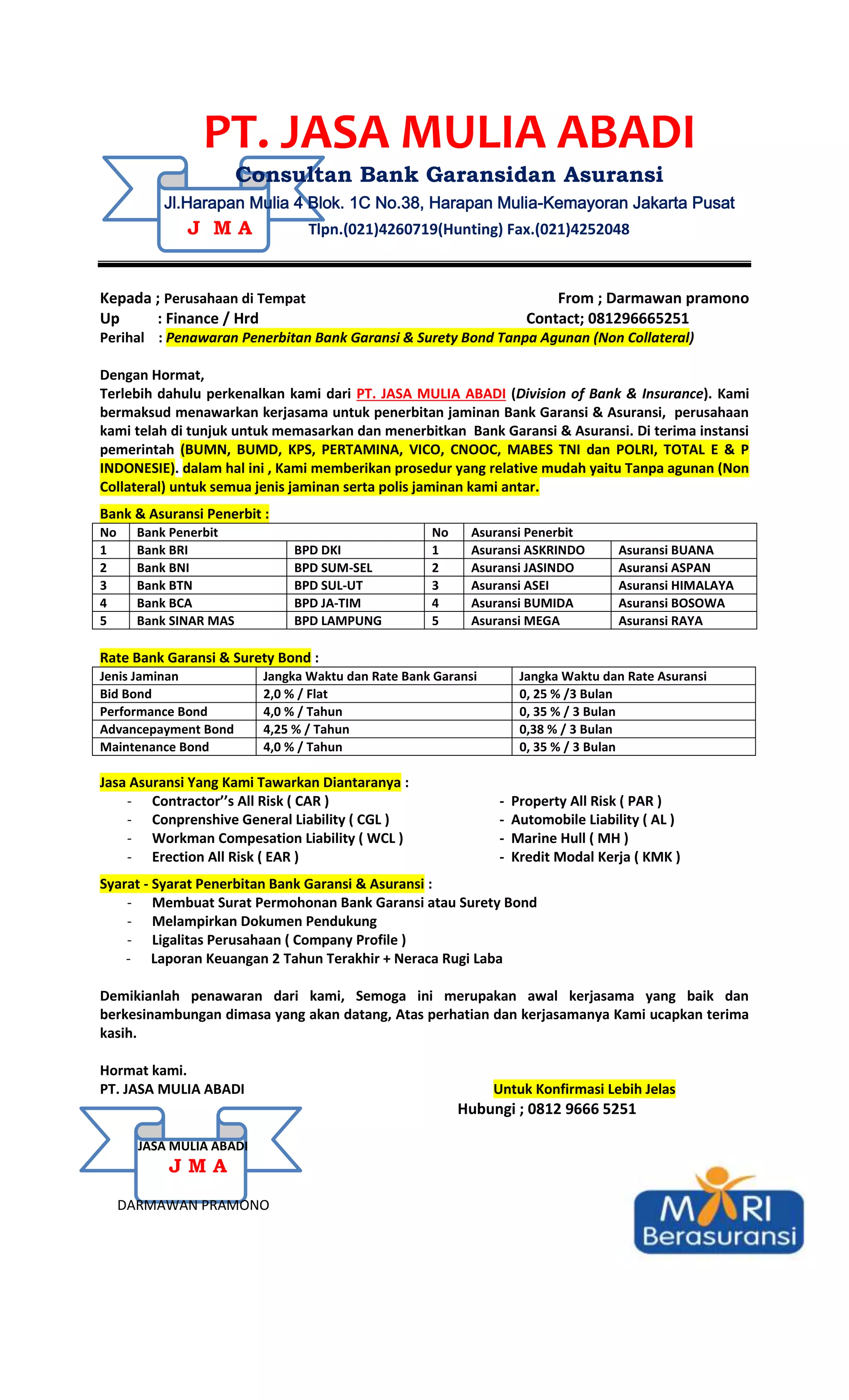 Penawaran darmawan | DOCX