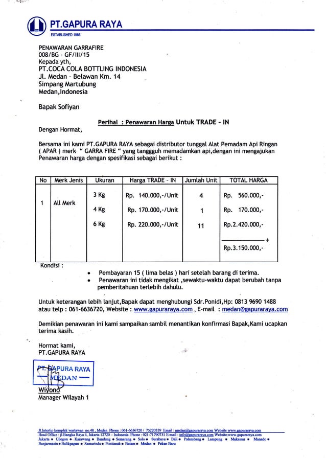 Surat Penawaran harga | PDF
