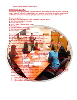 PENGURUSAN IJIN PERUSAHAAN ( PT.JEKLINDO PERSADA ) HUB: 085262245981 | PDF