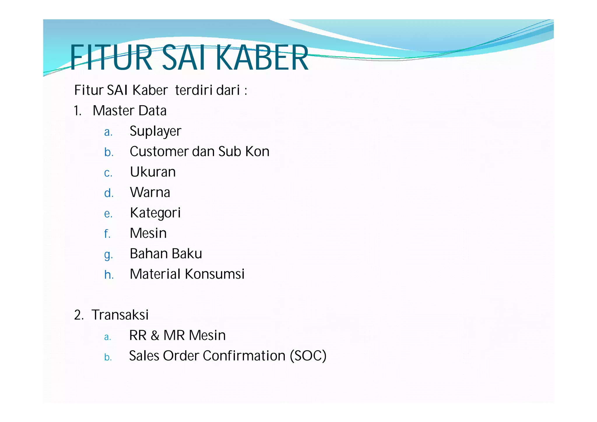 Penawaran Sai Kaber | PDF