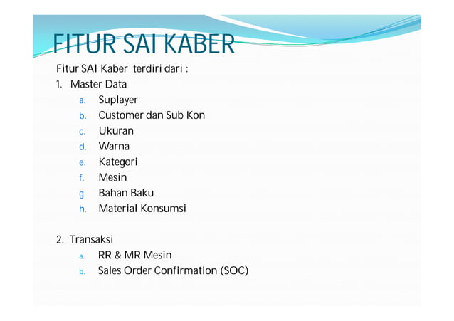 Penawaran Sai Kaber | PDF