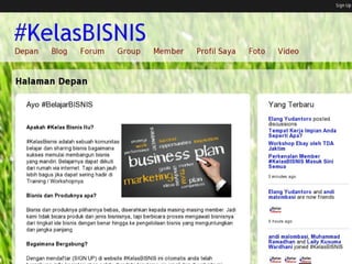 Penawaran website komunitas dari #KelasBISNIS | PPT