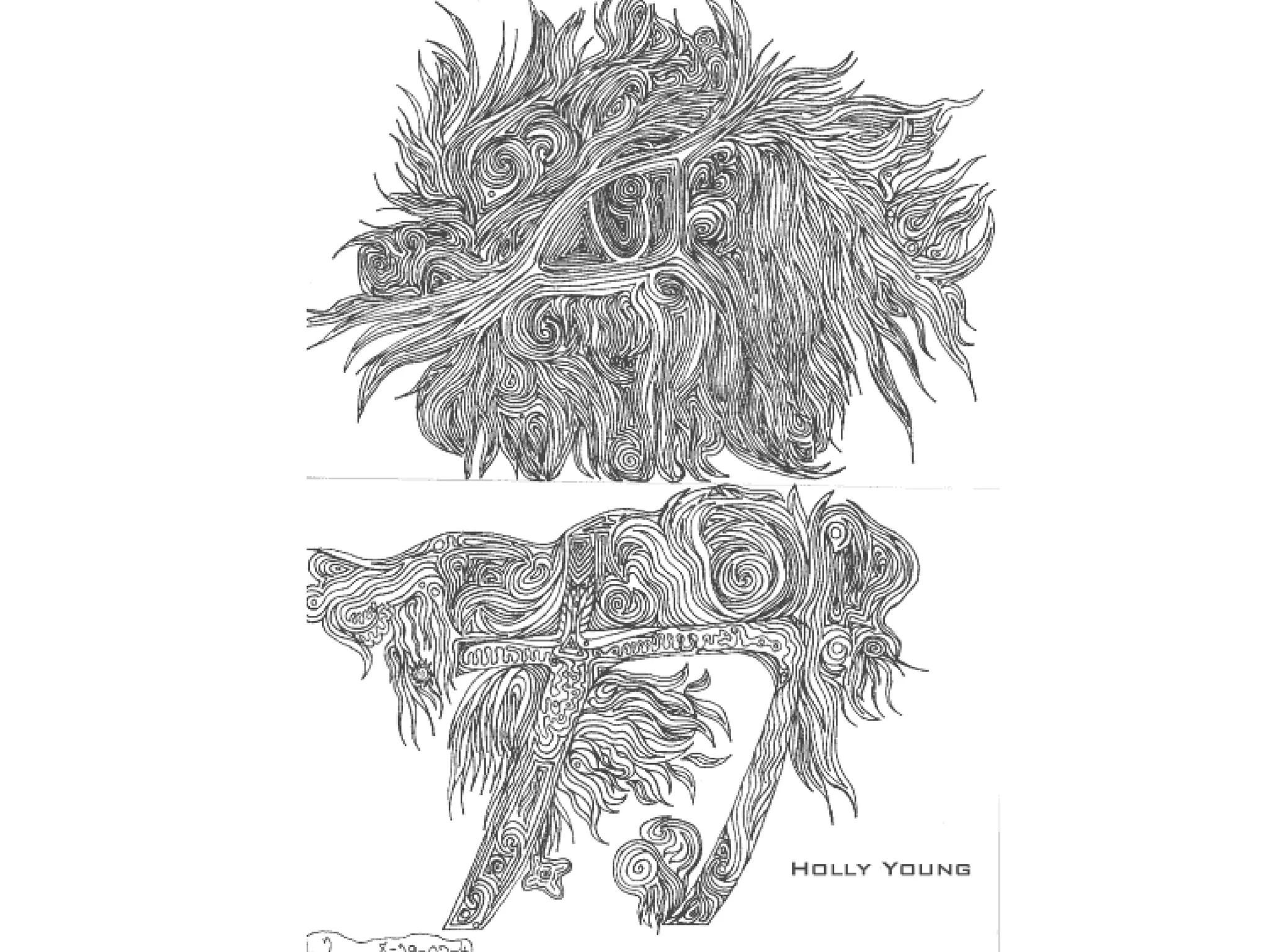 Calligraphic line drawing #1 | PPT