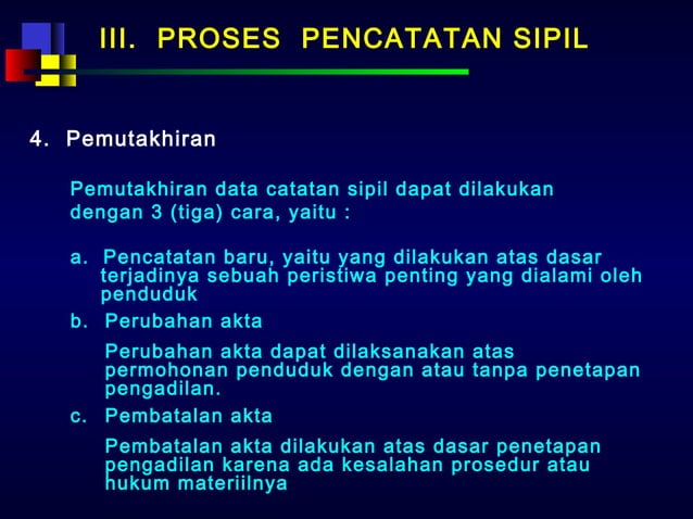 Pencatatan sipil | PPT