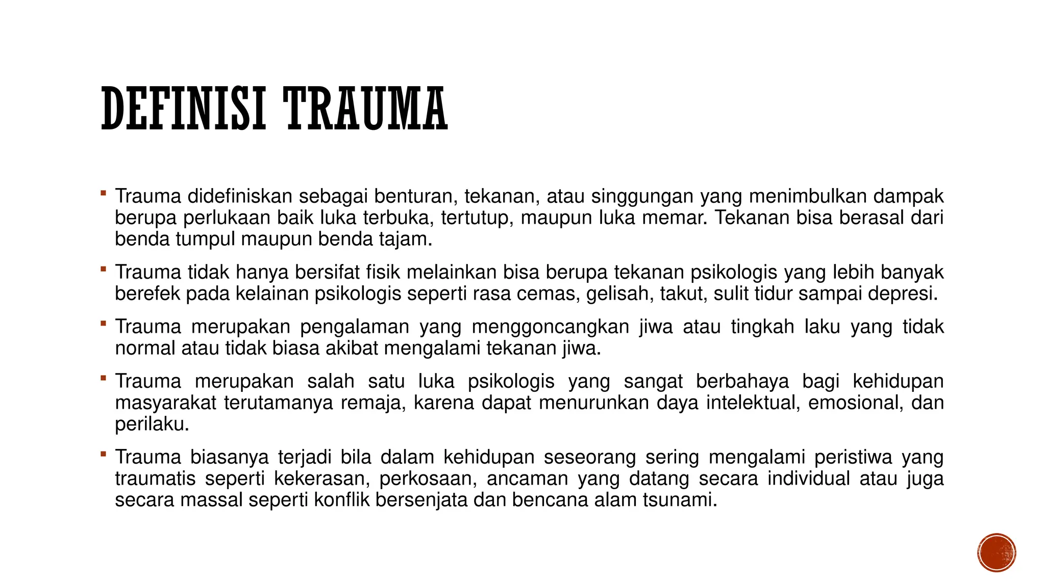 pencegahan dan penanganan trauma.pptxggggg | PPTX