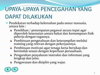 Pencegahan kecelakaan kerja | PPTX