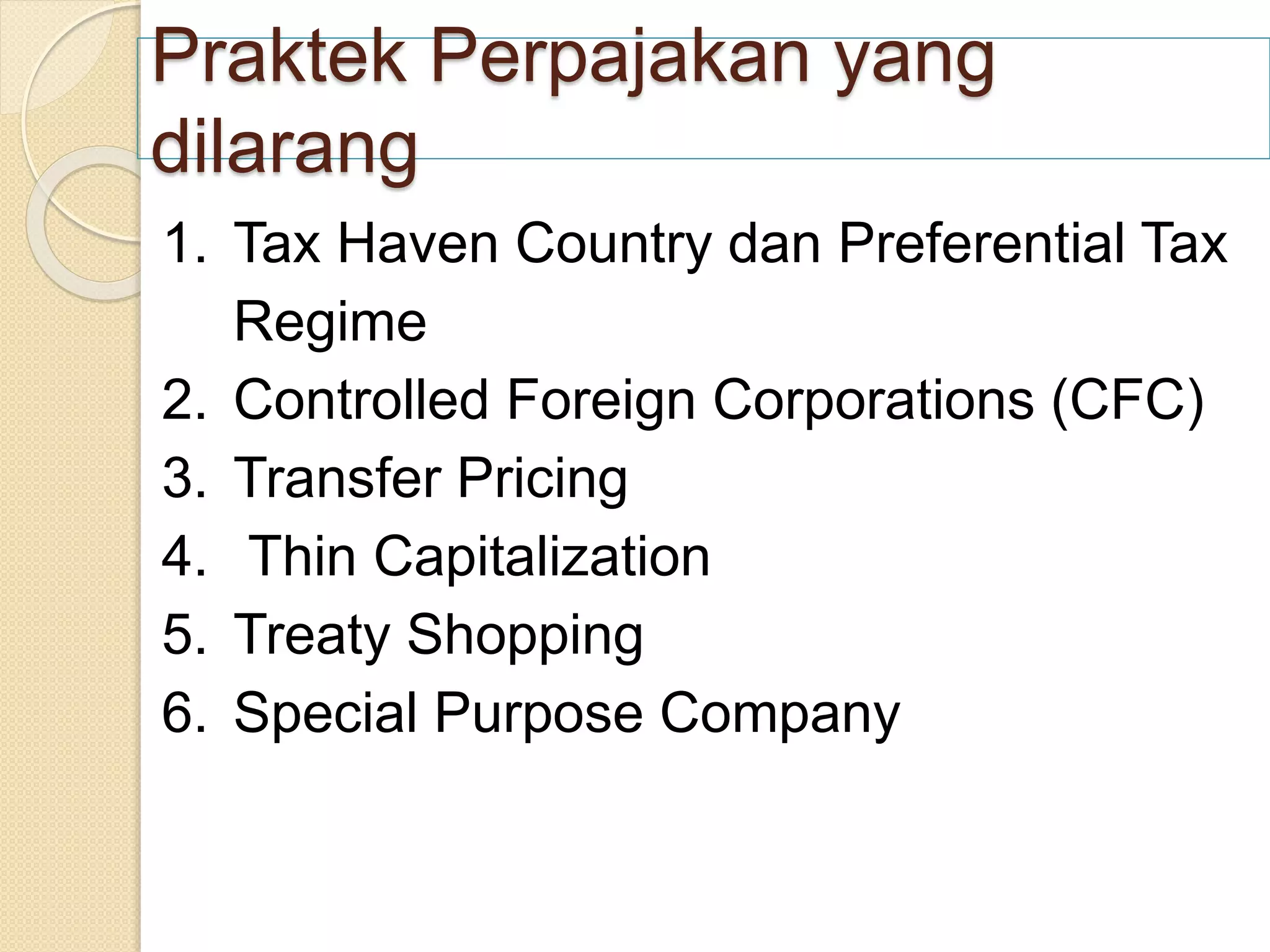 Pencegahan penghindaran pajak | PPTX