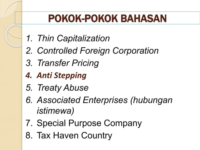 Pencegahan penghindaran pajak | PPTX