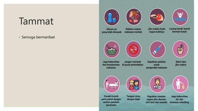 PENCEGAHAN PENYAKIT BERJANGKIT SEMASA BANJIR - sam.pptx